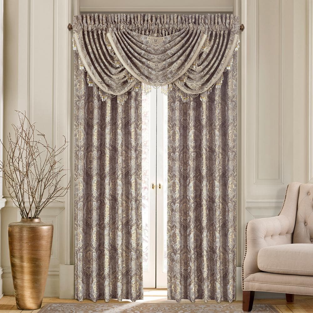J QUEEN NEW YORK INC Paulina Stone Polyester 84" Window Panel Pair ...
