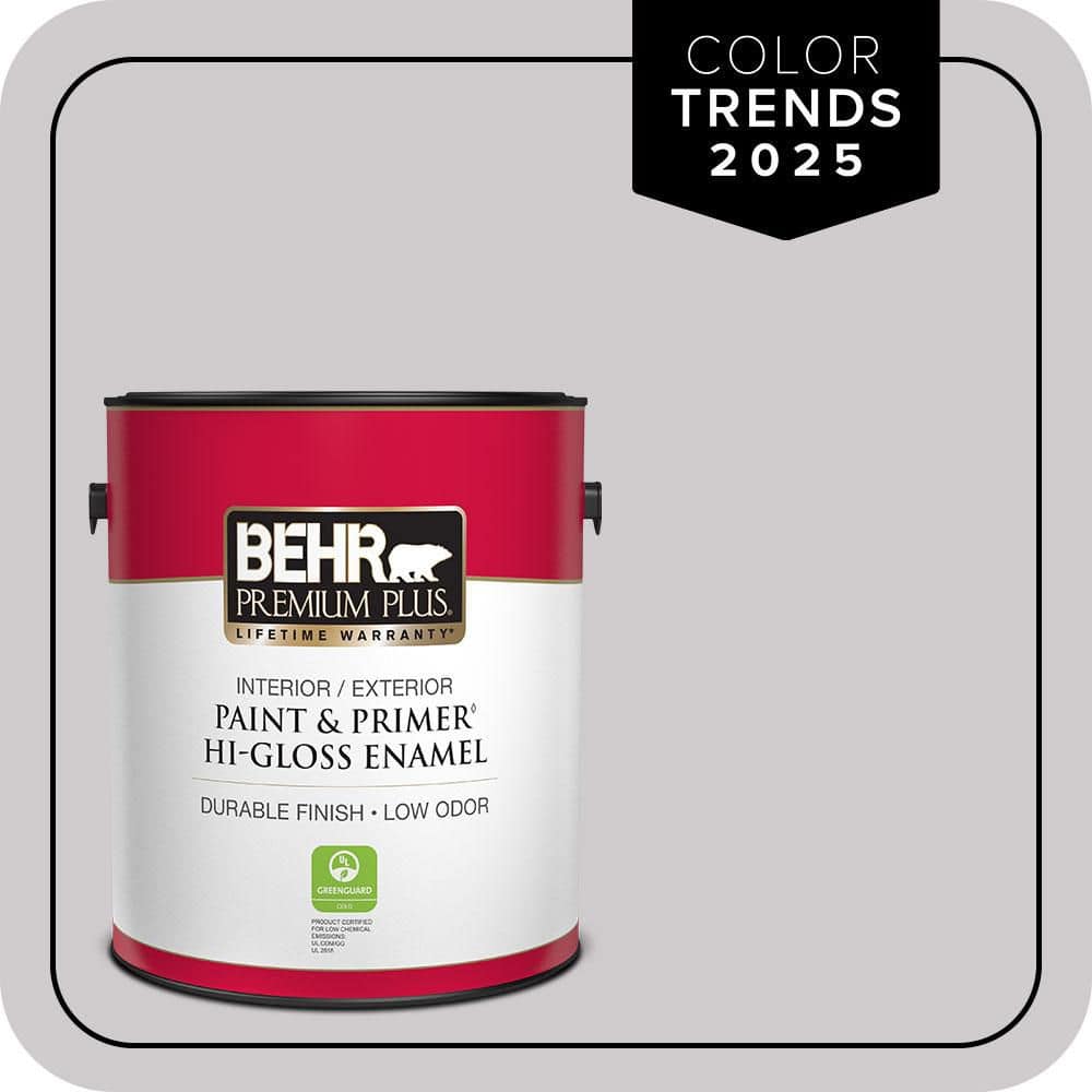 BEHR PREMIUM PLUS 1 gal. #MQ3-28 Rock Crystal Hi-Gloss Enamel Interior ...