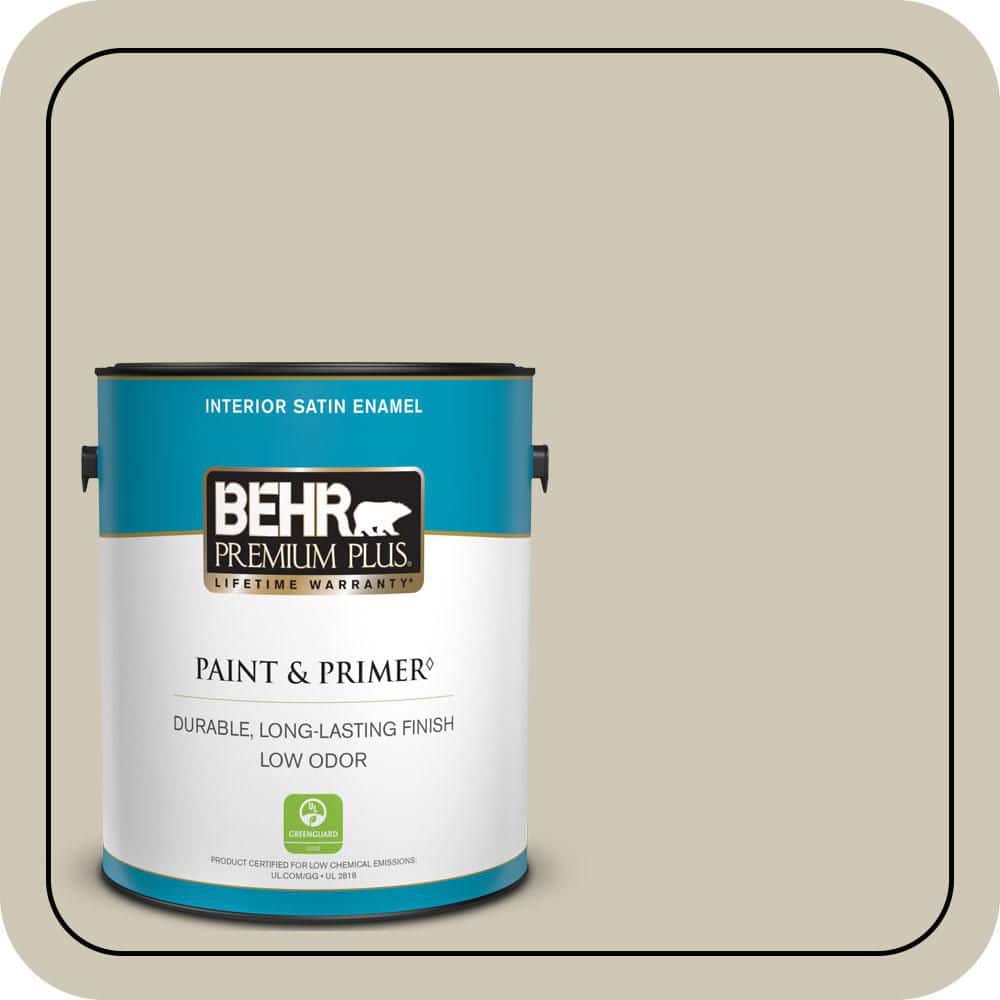 BEHR PREMIUM PLUS 1 gal. #PPU8-16 Coliseum Marble Satin Enamel Low Odor ...