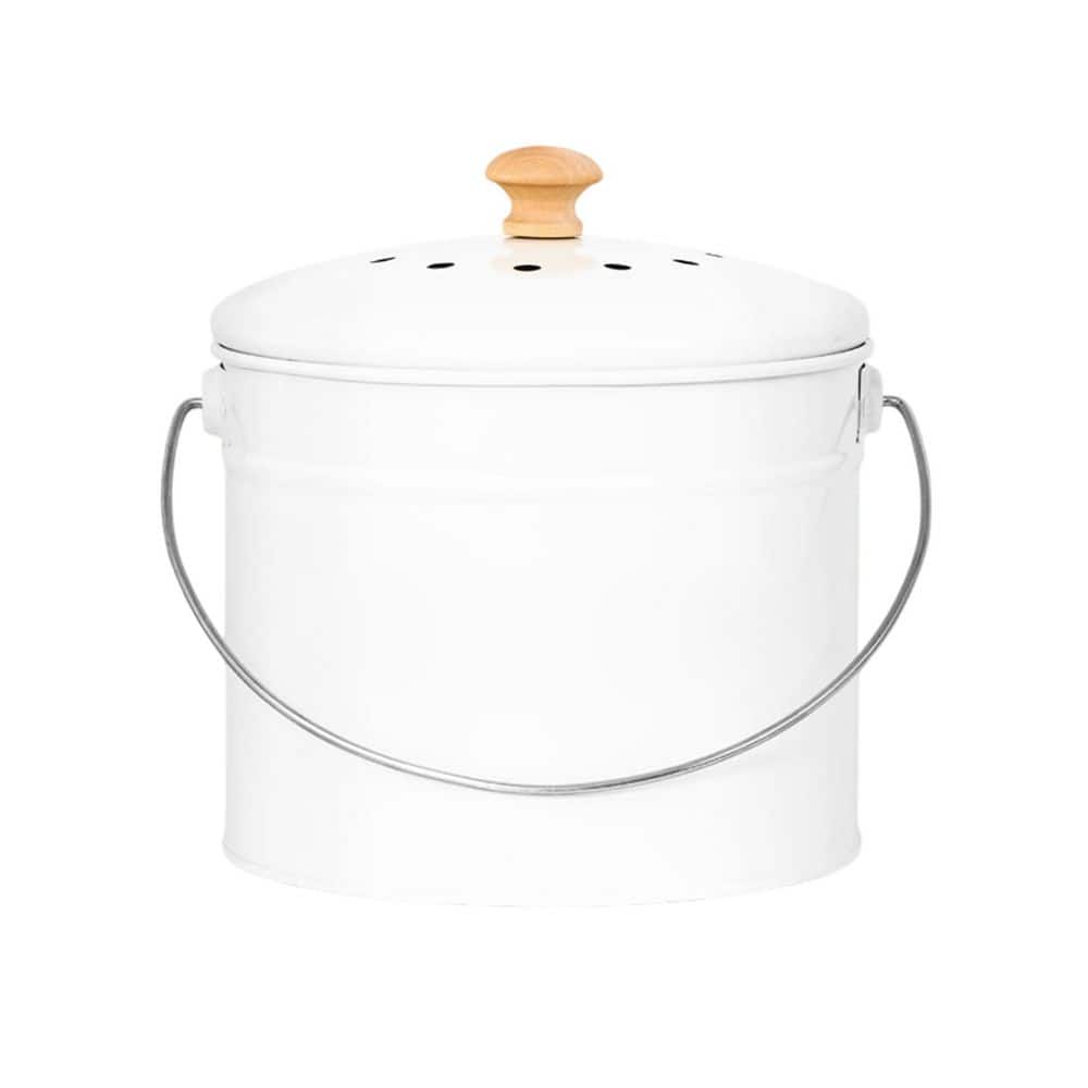 Justincity 1 Gal. Countertop Compost Bin with Lid and Charcoal Filters ...