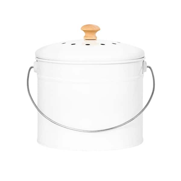 Justincity 1 Gal. Countertop Compost Bin with Lid and Charcoal Filters ...