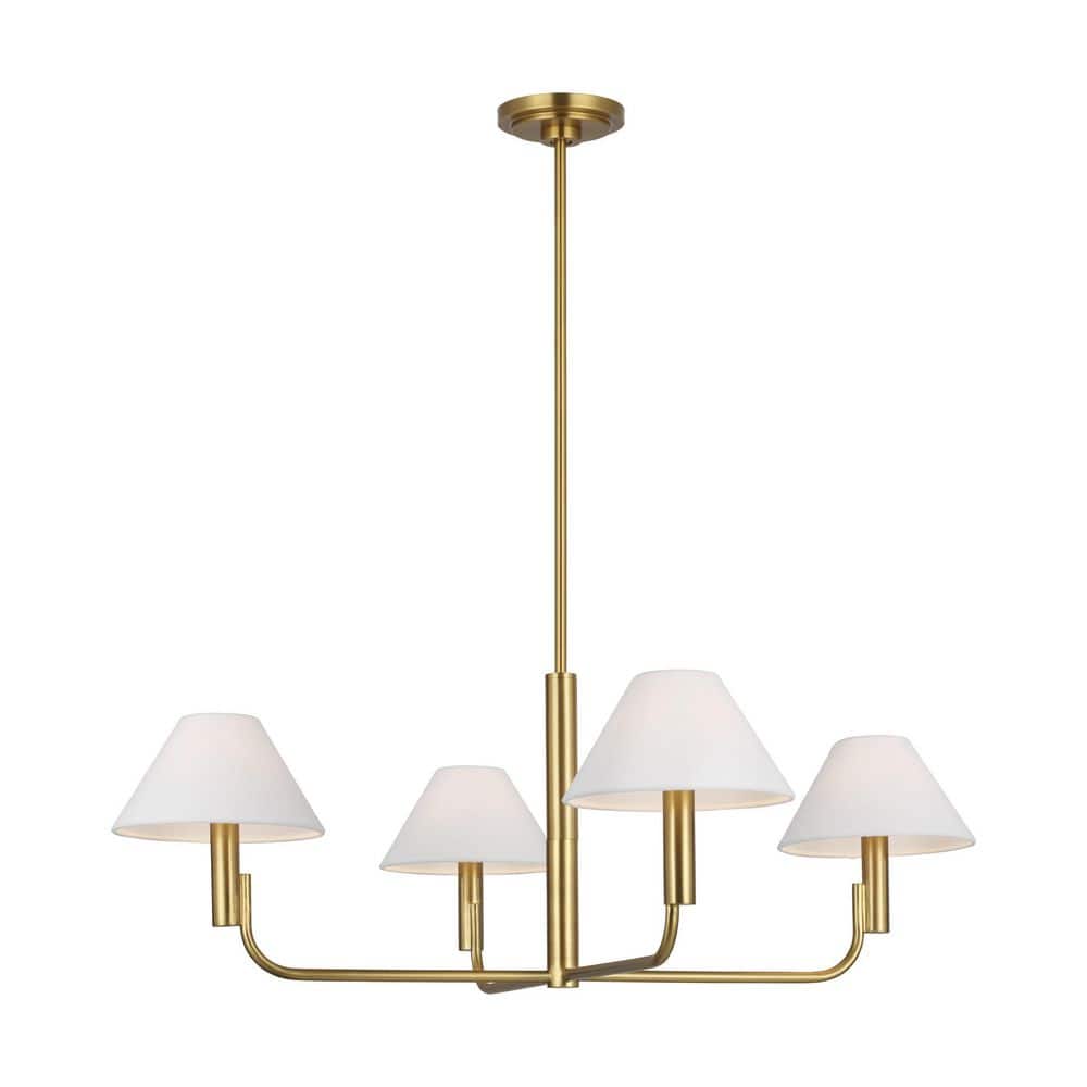 Generation Lighting Studio Colfax Medium 4-Light Burnished Brass Dining ...