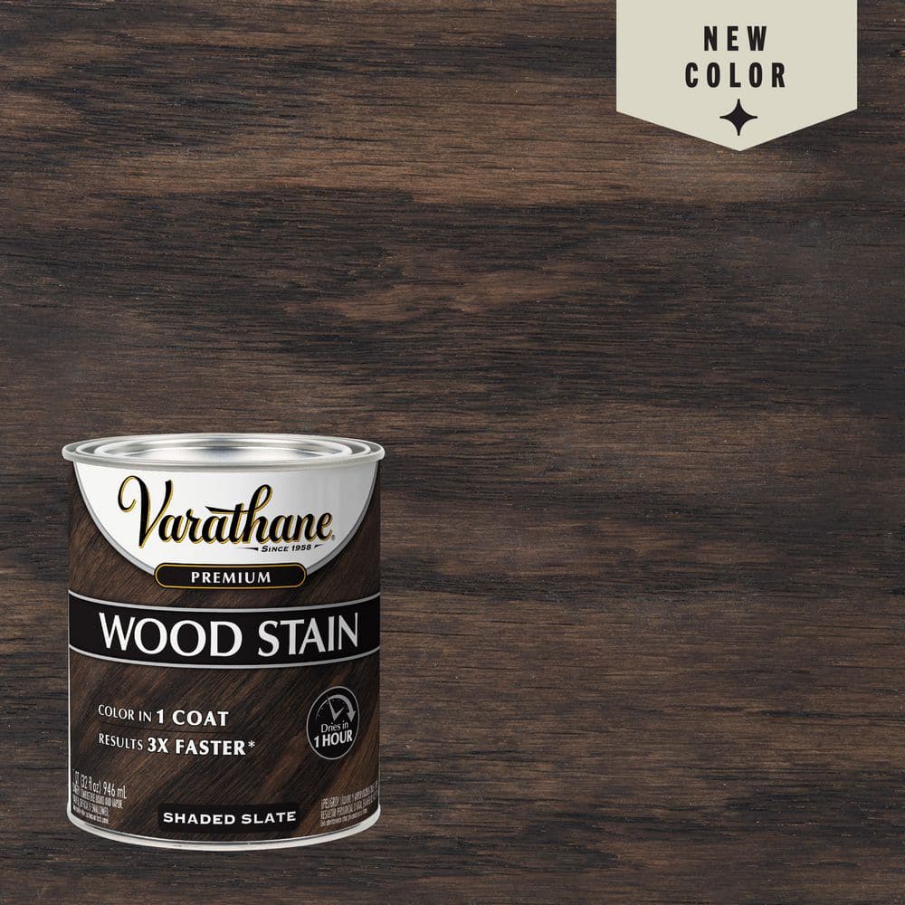Varathane 1 Qt. Shaded Slate Premium Fast Dry Interior Wood Stain ...