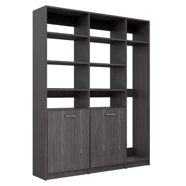 MODULAR CLOSETS Alto Laundry Room 57 in W Grey Double Hang, Hang w ...