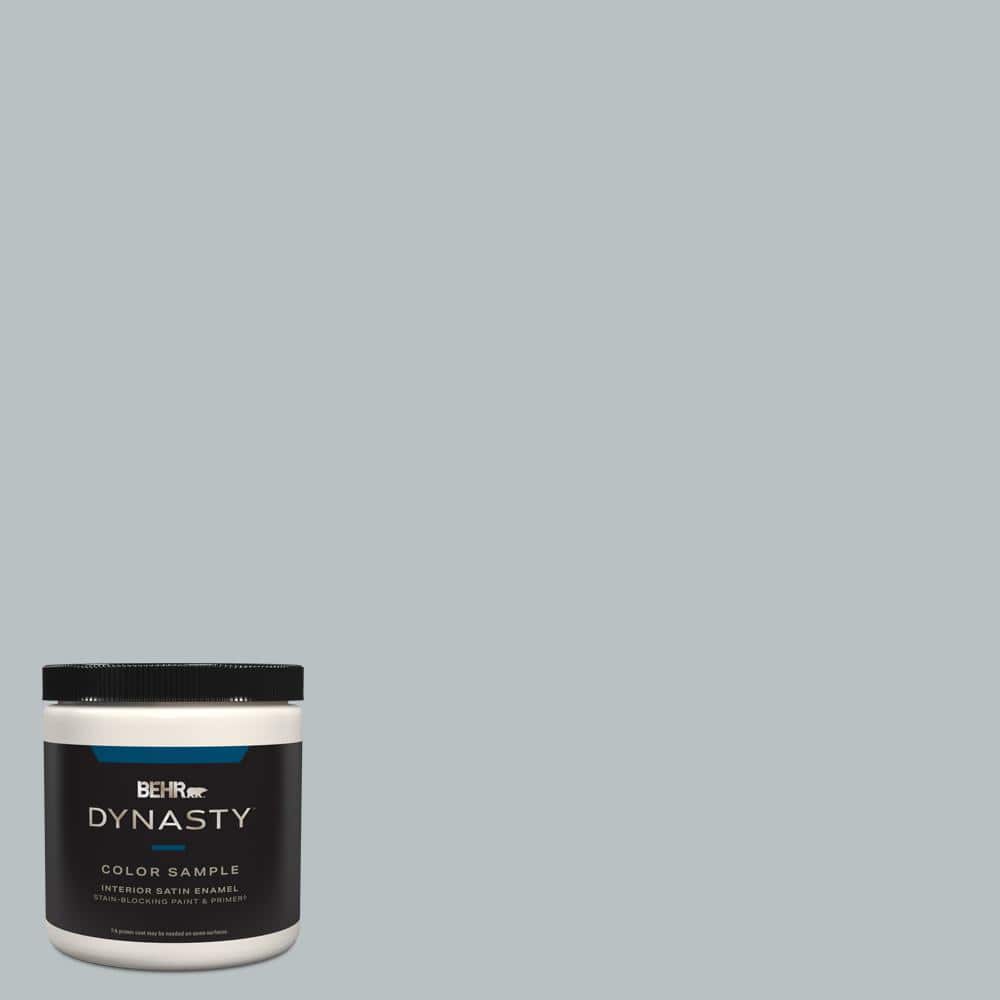 BEHR DYNASTY 8 oz. #MQ5-31 Distant Star One-Coat Hide Satin Enamel ...