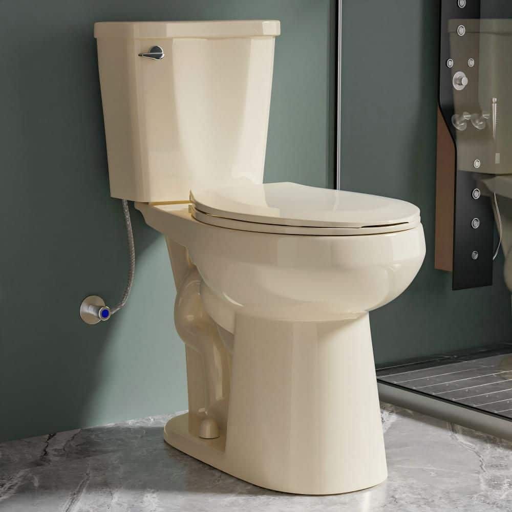 Vomlor Bone 21 in Extra High Round Toilet 1.28 GPF Single Flush ADA 2 ...