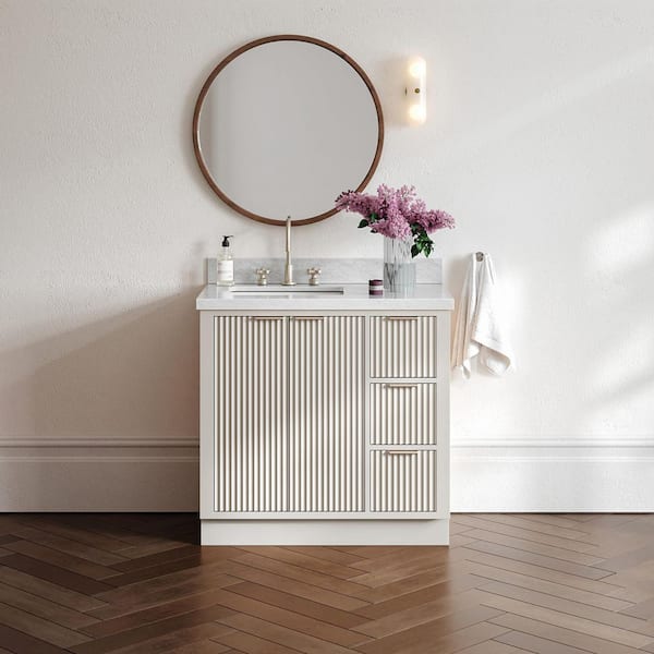 Reviews for ARIEL Milan 48 in. Single Sink Freestanding Bathroom Vanity ...