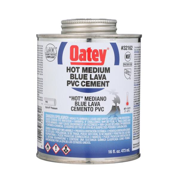 OATEY Blue Lava 16 oz. Medium Blue PVC Cement 321623