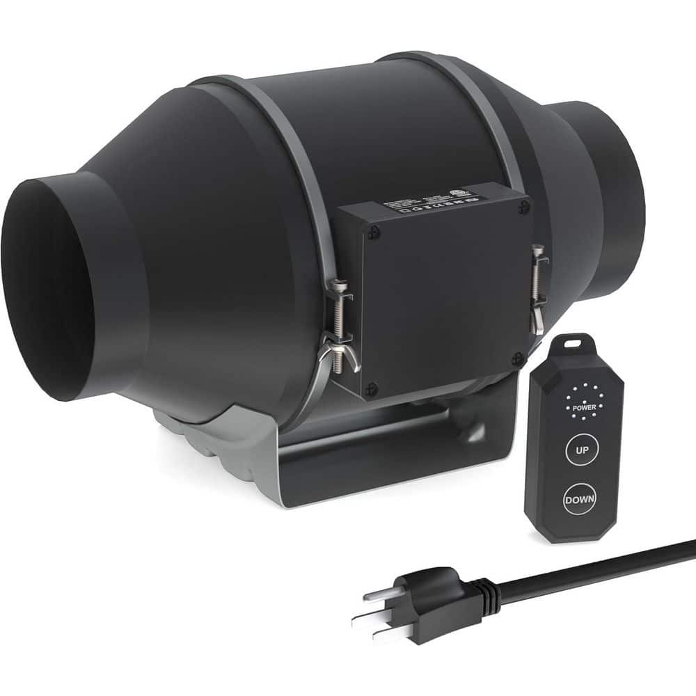 KIWDZFU 214 CFM Quiet Inline Duct Fan EC Motor 4 Ventilation Exhaust ...