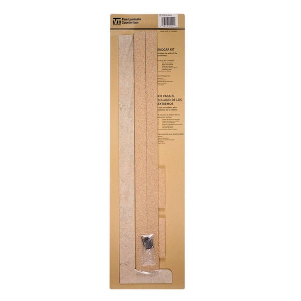 Hampton Bay 4-5/8 in. x 25-5/8 in. Laminate Endcap Kit in Tumbled Roca ...