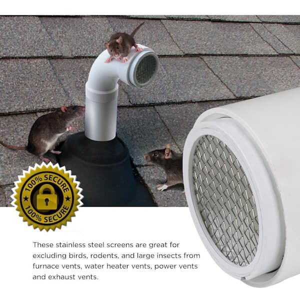 PLUMBFLEX 4 in. Termination Vent Cap with Condensation Drain TVENT4 ...