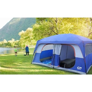Cesicia Outdoor Portable 12 ft. x 9 ft. x 74 in. 8-Person Navy Blue ...