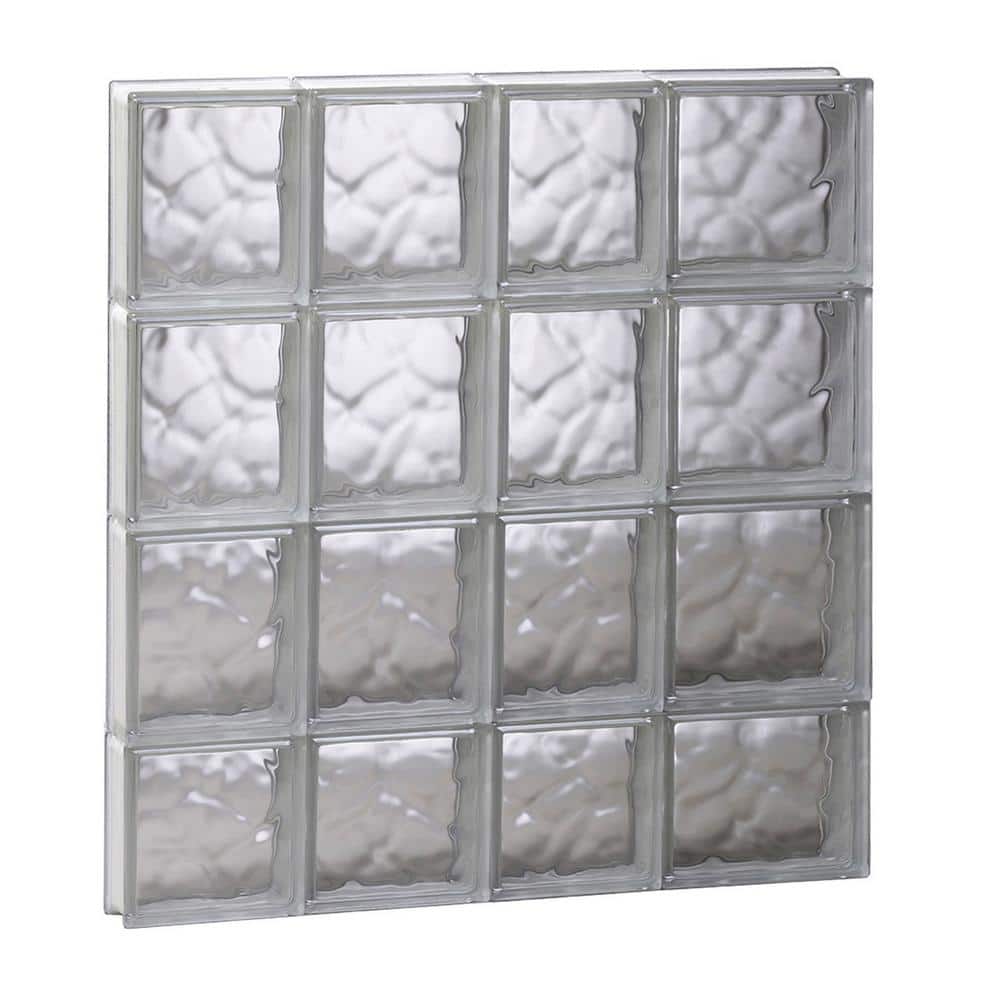 Clearly Secure 25 in. x 29 in. x 3.125 in. Frameless Wave Pattern Non ...