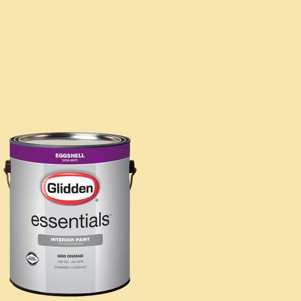 Glidden Essentials 1 gal. #HDGY31D Chic Yellow Eggshell Interior Paint ...