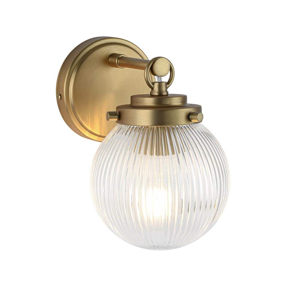 Y'INSP 5.91 in. 1-Light Brushed Gold Vintage Industrial Wall Sconce ...