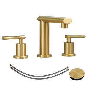 AKLFGN 8 in. Widespread 2-Handle Bathroom Faucet with Drain Kit ...