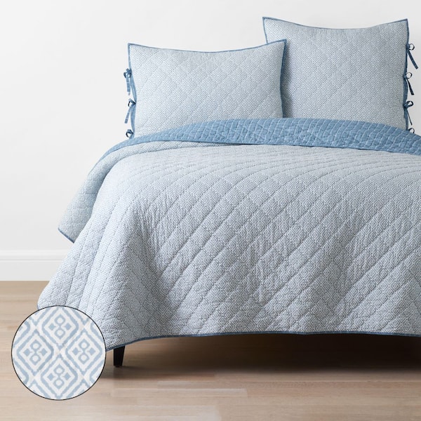 The Company Store CC TIRA GEO REVERSIBLE QLT KCK BLUE 51856Q-KCK-BLUE ...