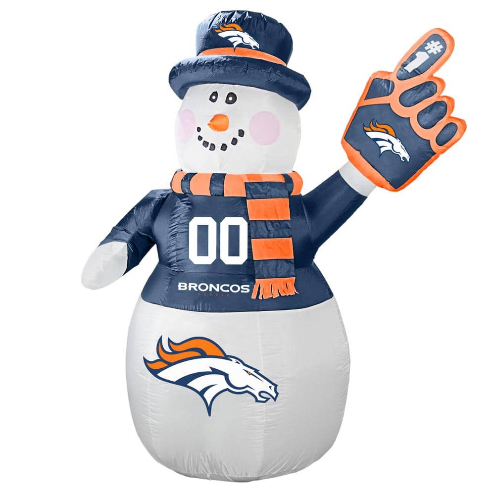 NFL 7 ft. Denver Broncos Inflatable Snowman 479800 - The Home Depot