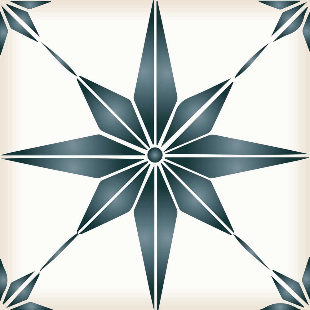 MI ALMA Black B70 7 in. x 7 in. Vinyl Peel and Stick Tile (24 Tiles, 8. ...