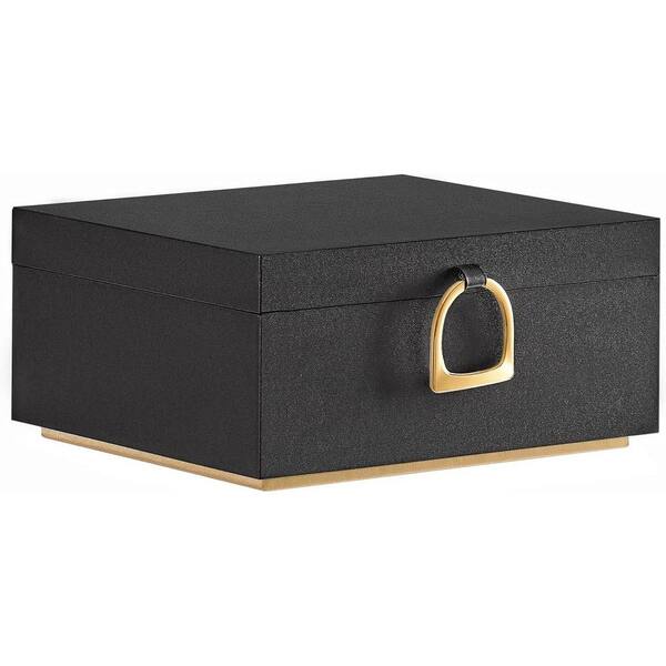 Elegant 2-Layer Jewelry Box with Handle, Black UMQWY1 - The Home Depot