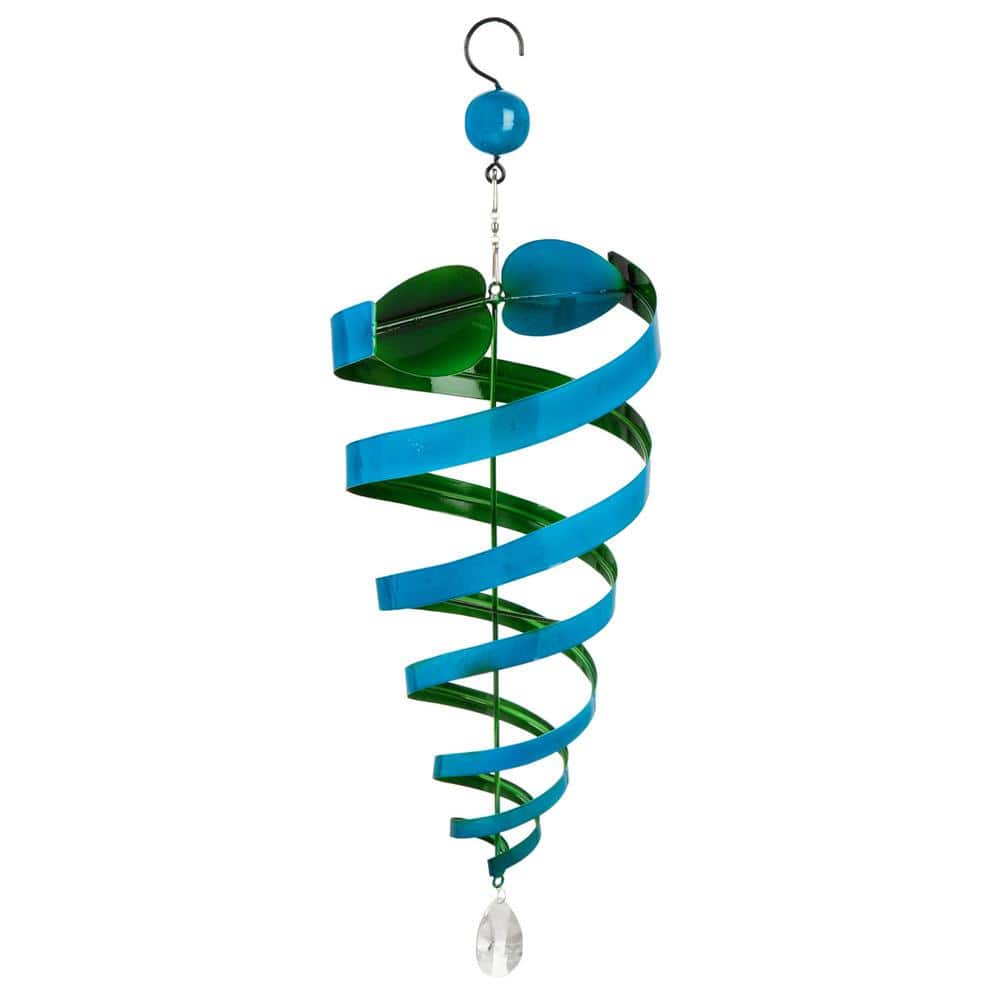 Evergreen Conical Swirl Hanging Wind Twirler, Blue and Green 47M3114 ...