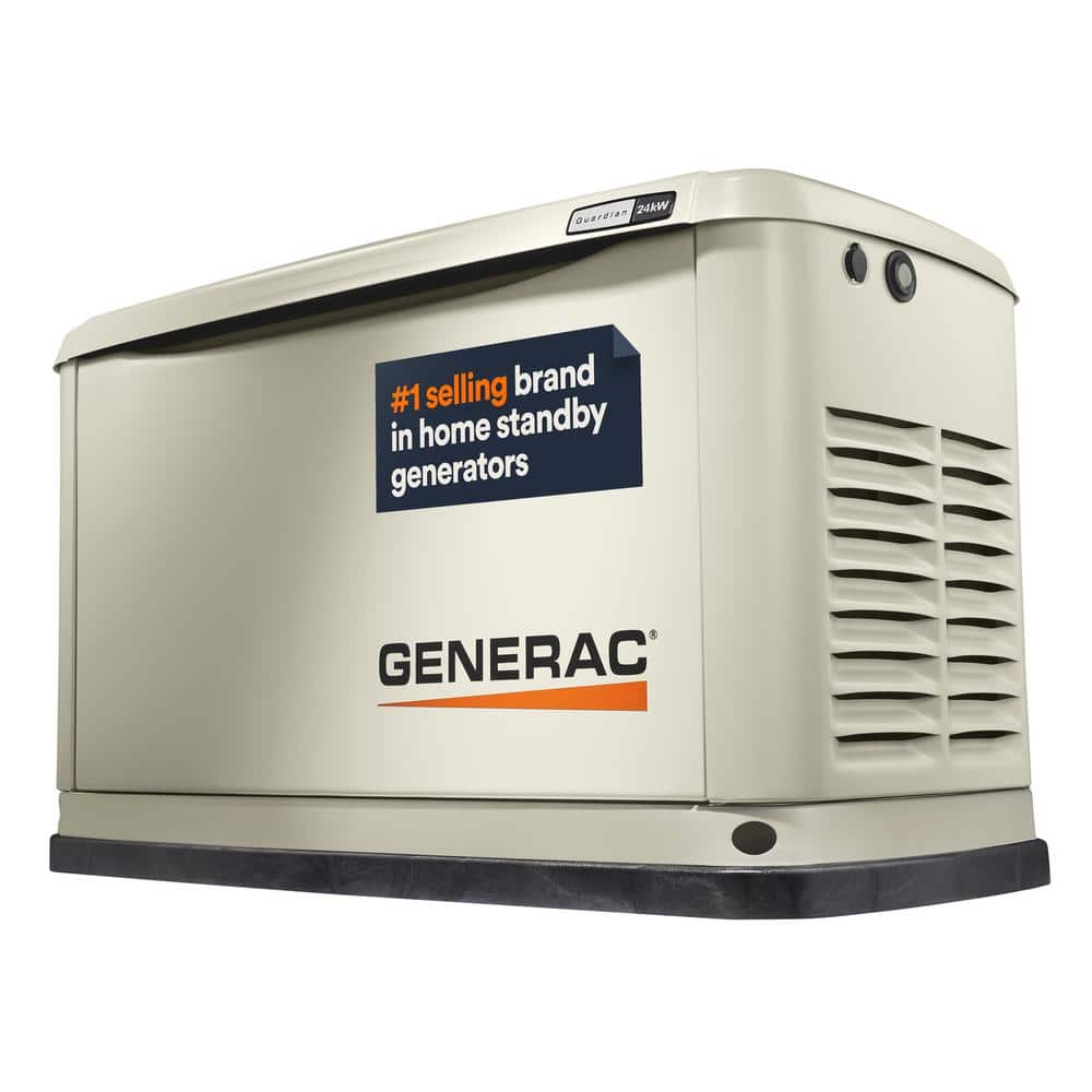 Generac 24,000 Watt - Dual Fuel Air- Cooled Whole House Home Standby ...