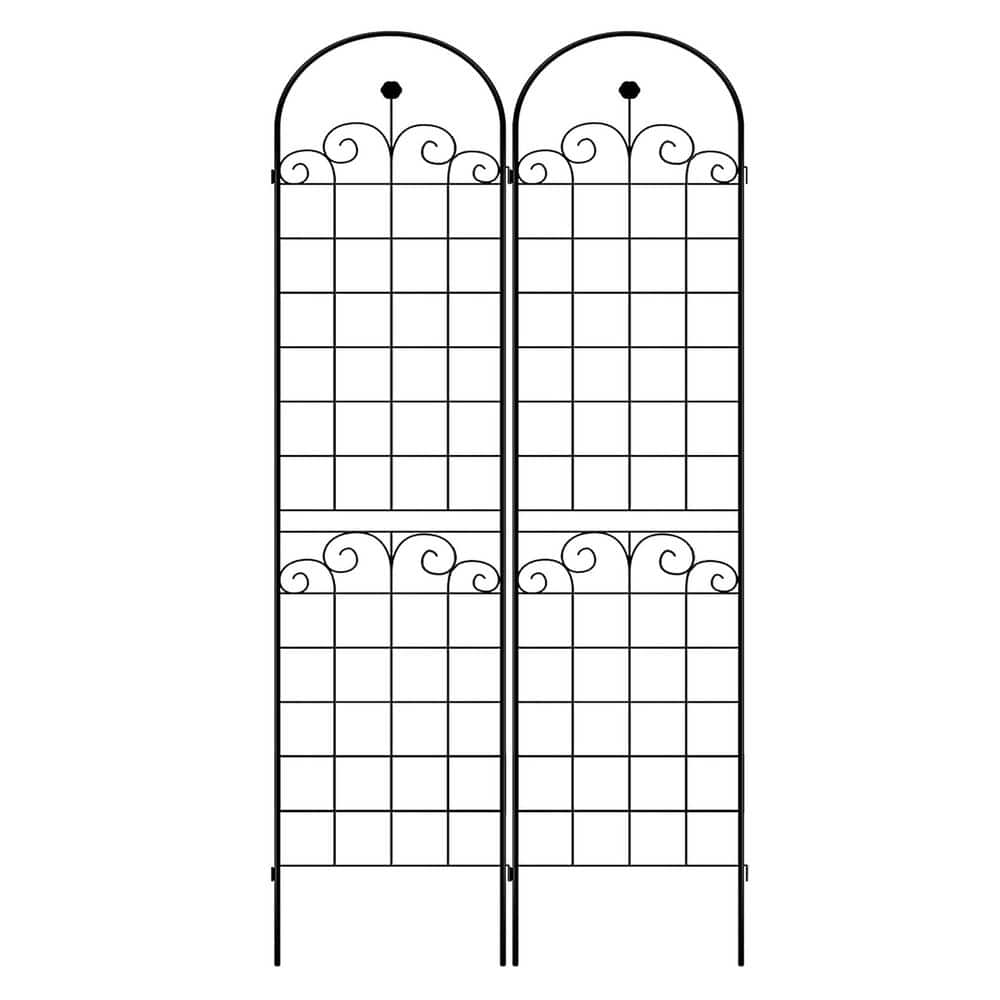 86.7 in. H Metal Outdoor Garden Trellis Rustproof Trellis Plant Support ...