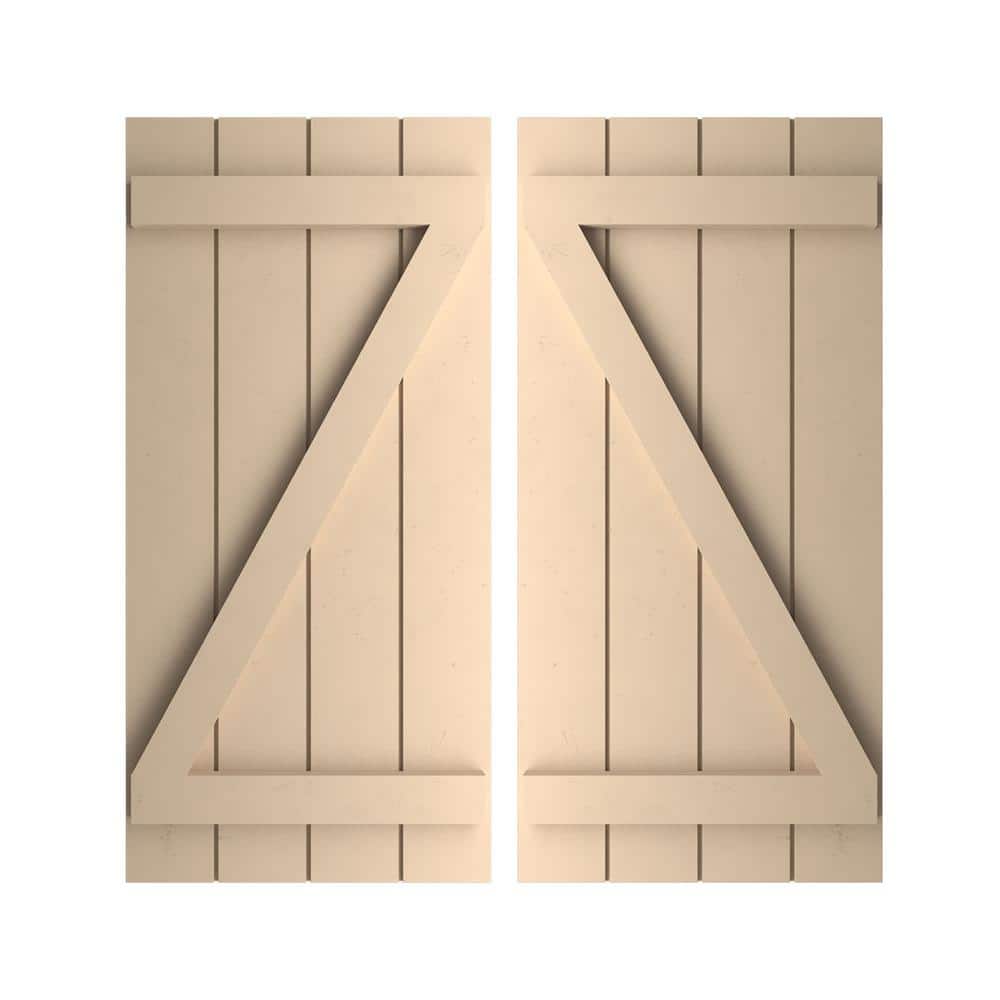 Ekena Millwork 22 in. x 24 in. Timberthane Polyurethane 4-Board Joined ...