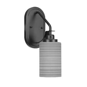 Monroe 1-Light Matte Black Wall Sconce 2R611MB4061 - The Home Depot