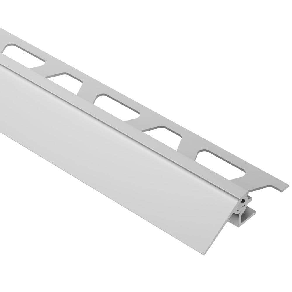 Schluter Reno-V Satin Anodized Aluminum 3/8 in. x 8 ft. 2-1/2 in. Metal ...