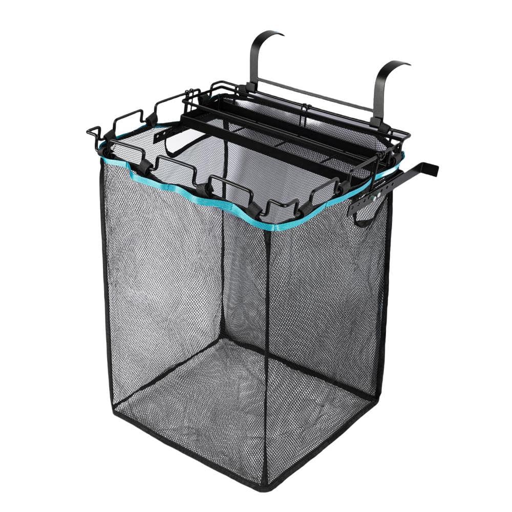 Angel Sar 15.7 in. W x 12.1 in. D x 19.6 in. H Black Metal Outdoor ...