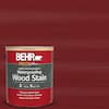 BEHR DECKplus 1 gal. #ST-112 Barn Red Semi-Transparent Waterproofing ...