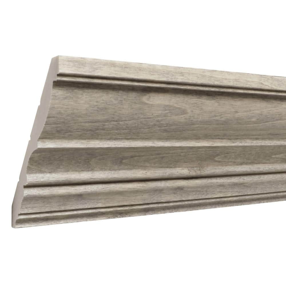 Ornamental Mouldings Prestained Gray 1/2 in. x 4-1/2 in. x 96 in. Wood ...
