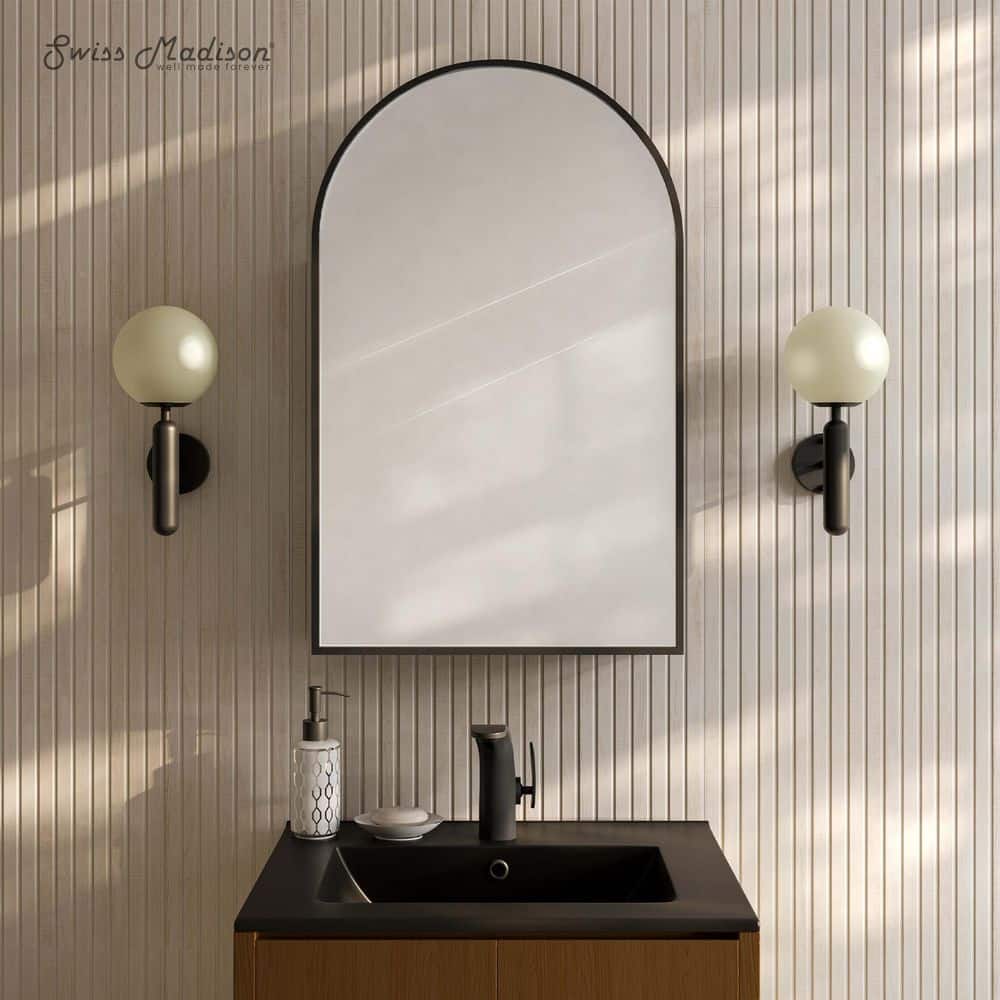 Swiss Madison Porte 20 in. W x 30 in. H Arched Recessed/Wall Mount ...