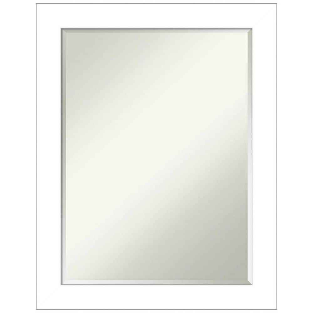 Amanti Art Wedge White 22 in. x 28 in. Petite Bevel Modern Rectangle ...
