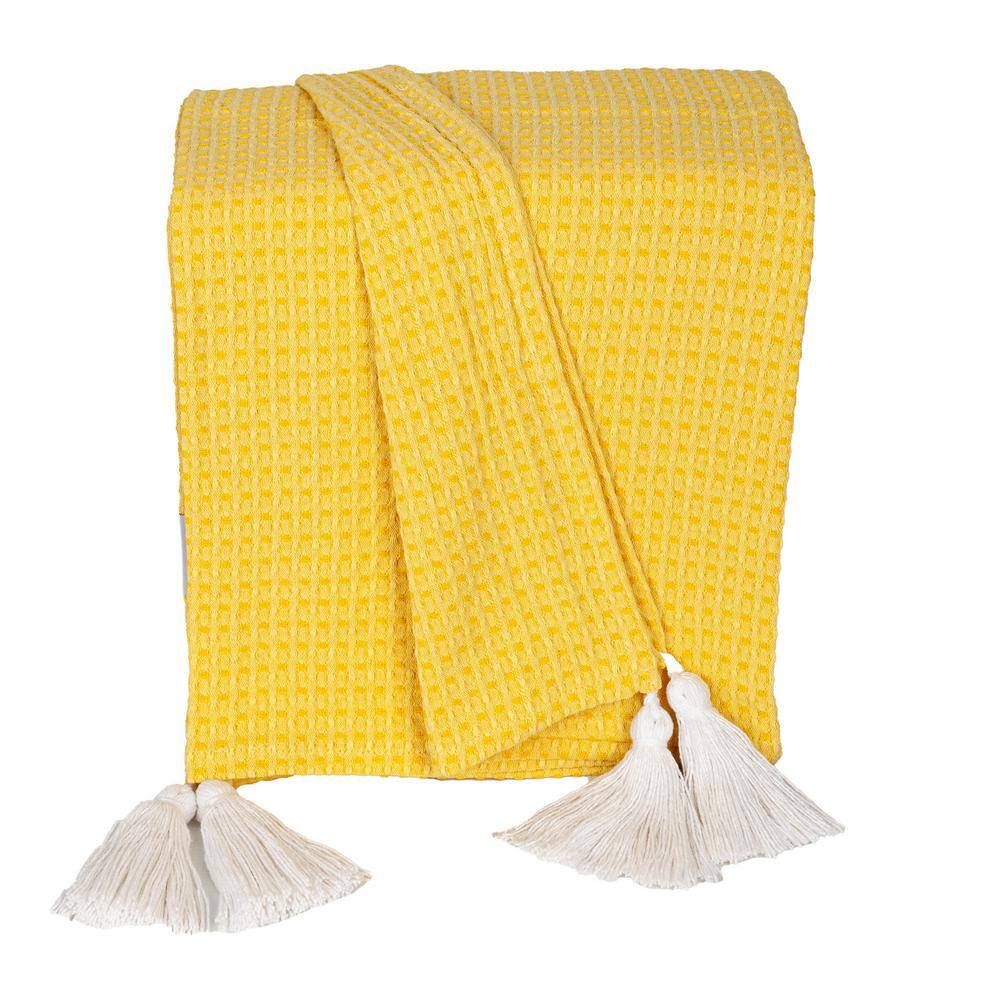 PARKLAND COLLECTION Best Designed Yellow Cotton Throw from Parkland ...