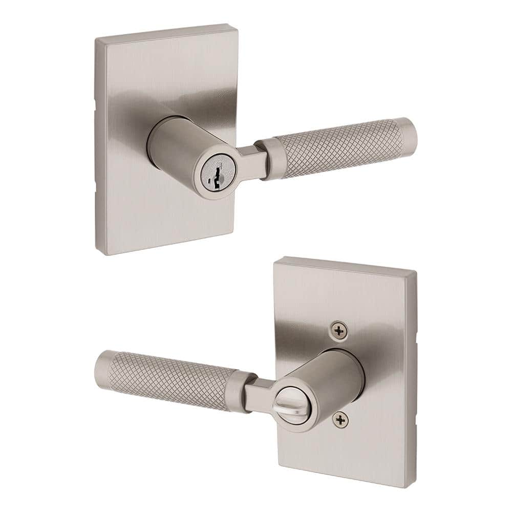 Kwikset Prava Satin Nickel Keyed Entry Door Handle featuring SmartKey ...