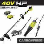 RIDGID 18V Brushless Cordless String Trimmer, 510 CFM Leaf Blower, and ...