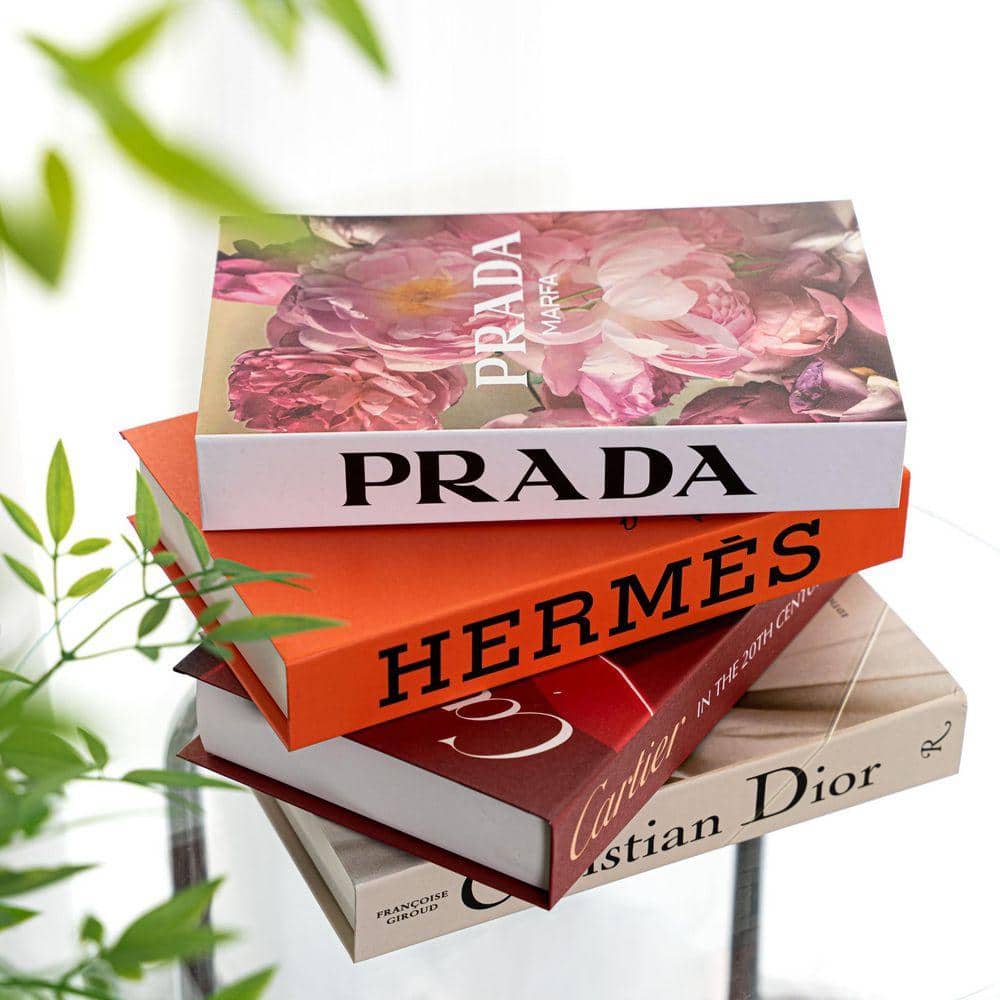 Set of 4 Decorative Faux Books, Modern Stacked Fake Books NY85BOOK12 ...