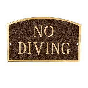Montague Metal Products No Diving Standard Arch Statement Plaque ...