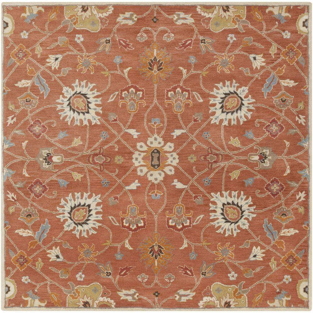 Livabliss Albi Peach 6 ft. x 6 ft. Square Indoor Area Rug S00151007168 ...