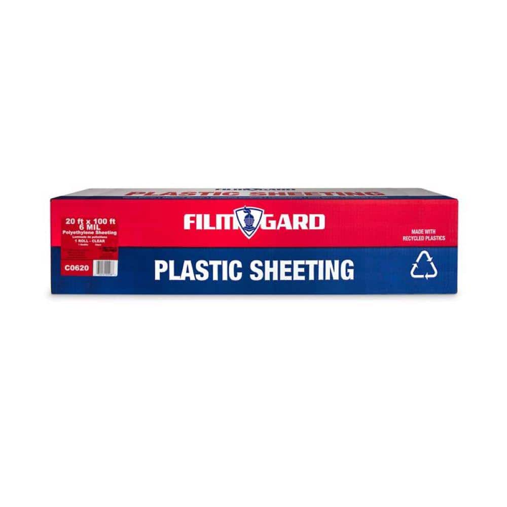 HDX 20 ft. x 100 ft. x 6 mil Clear Plastic Sheeting 53488 - The Home Depot