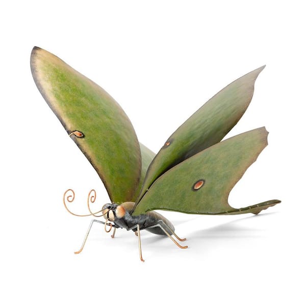 Evergreen Enterprises Handcrafted Metal Luna Moth Indoor/Outdoor Garden ...