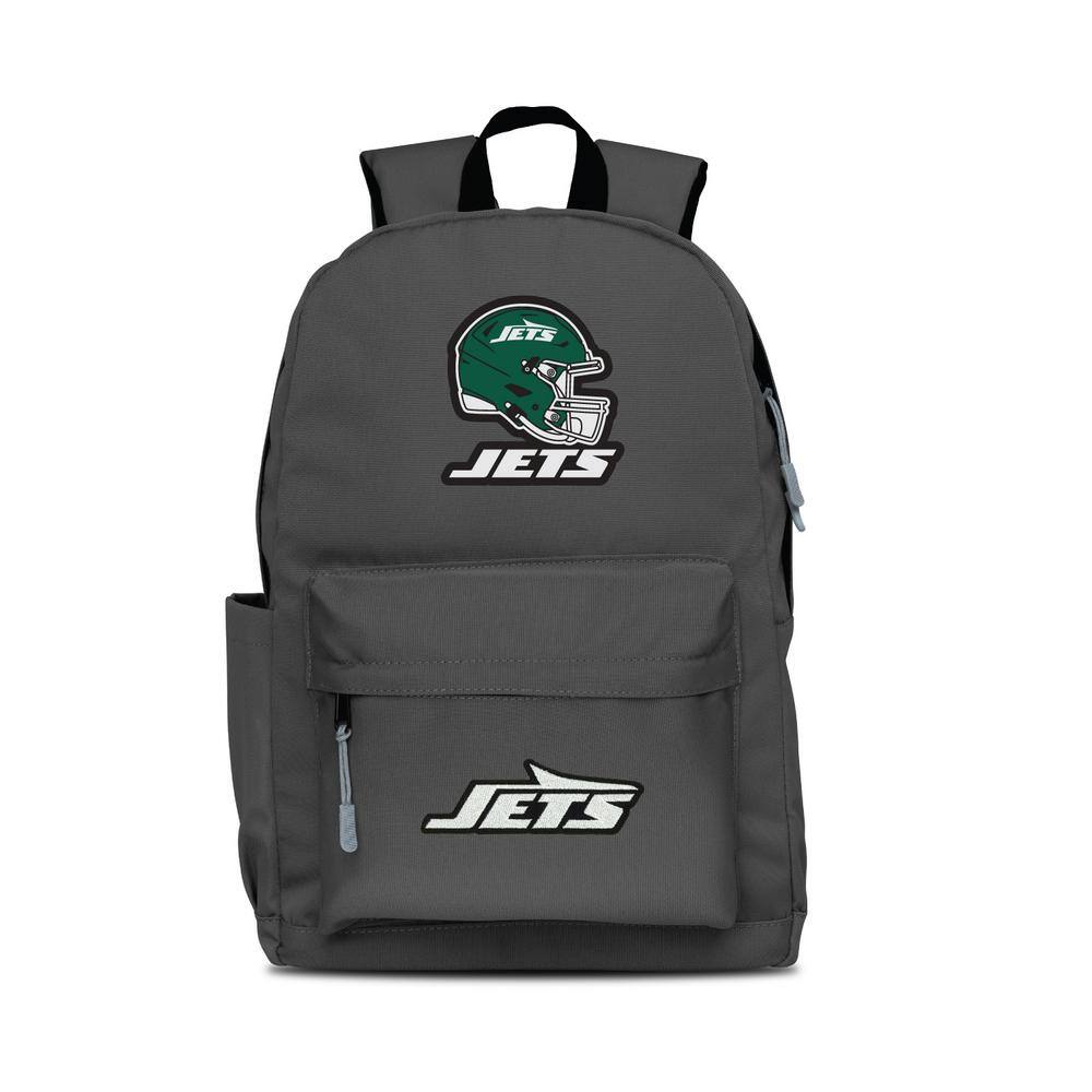 Mojo 17 in. Gray New York Jets 2-Logo Campus Laptop Laptop Backpack ...