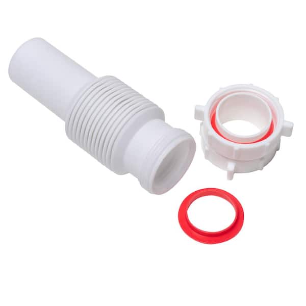 Oatey Form N Fit 1-1/2 in. x 11-1/4 in. White Plastic Slip-Joint Sink ...