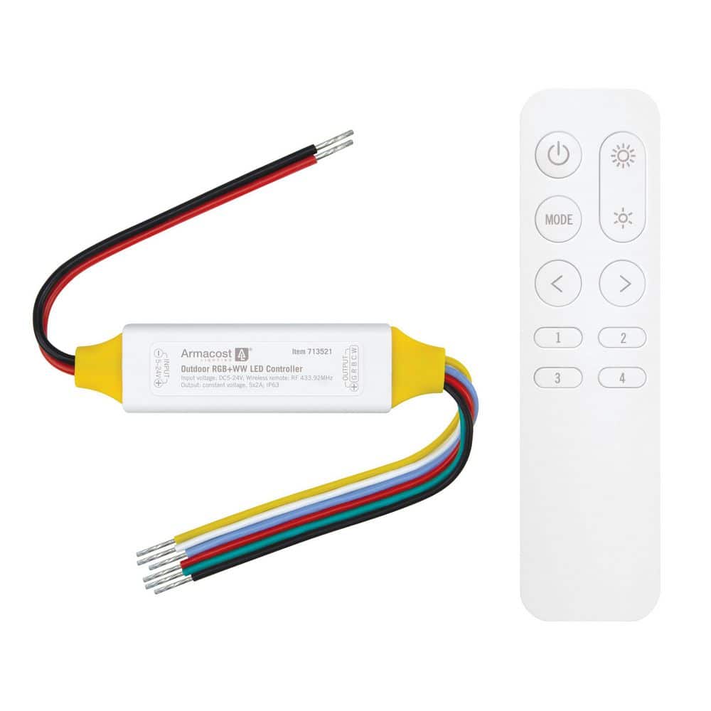 Armacost Lighting Outdoor RGB+WW LED Remote Control 713521 - The Home Depot