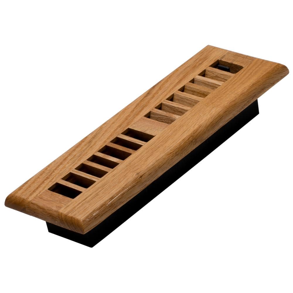 Decor Grates 2 in. x 10 in. Wood Natural Oak Louvered Register WL210-N ...