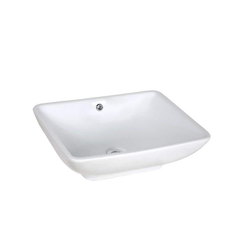 WS Bath Collections Top TP 140 Vessel Bathroom Sink in Ceramic White ...