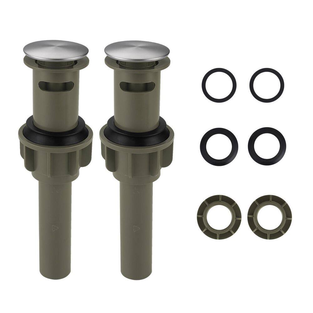 VEVETTA (2-Pack) ABS Pop-Up Drain Assembly with Overflow for Bathroom ...