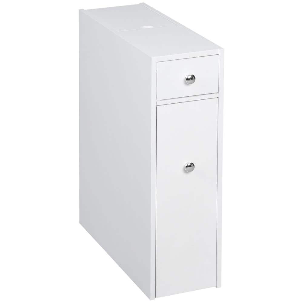HOMCOM White 22.75 in. H Bathroom Storage Cabinet with Drawers 834 ...